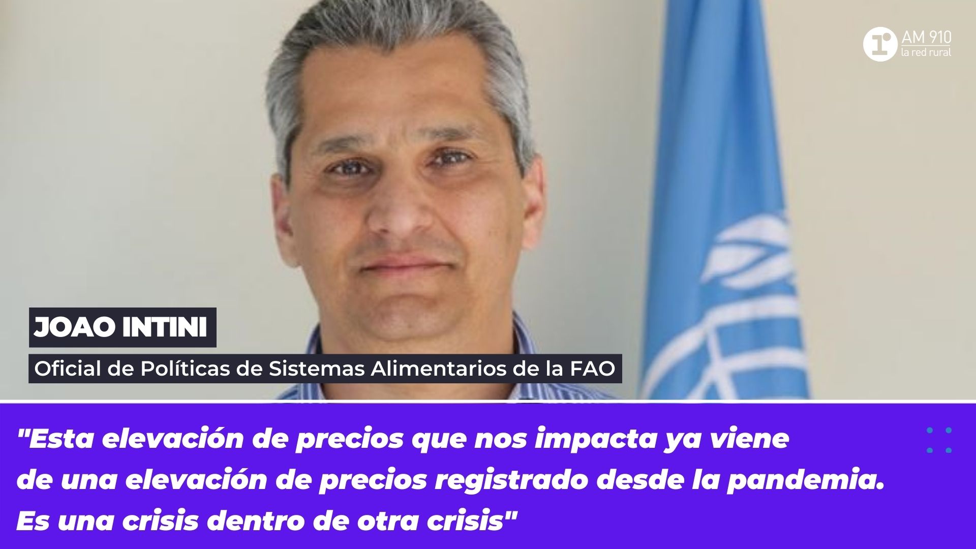 Joao Intini - Oficial de Políticas de Sistemas Alimentarias de la FAO